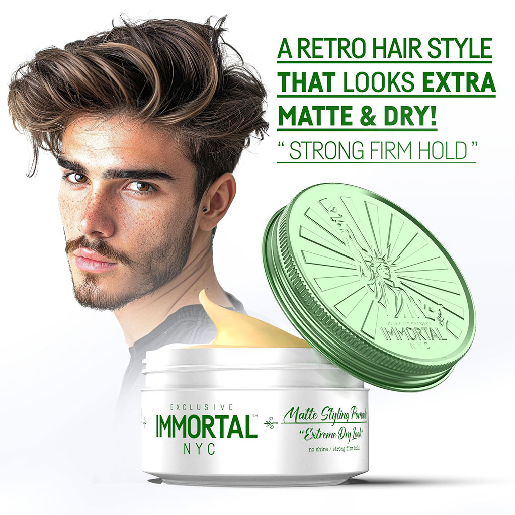 '-MATTE STYLING POMADE EXTREME DRY LOOK- IMMORTAL | BE BOLD & BE YOU